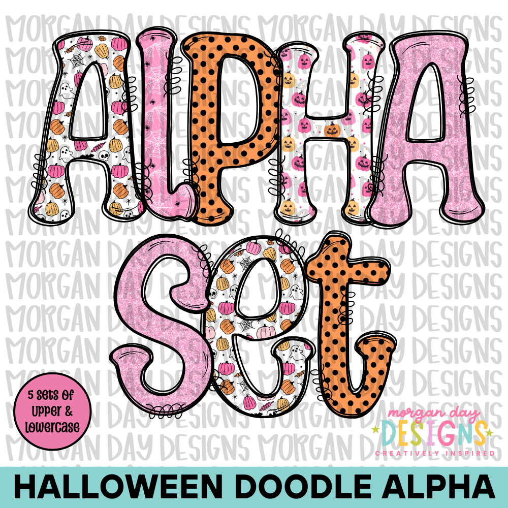 Halloween Doodle Alpha – Morgan Day Designs